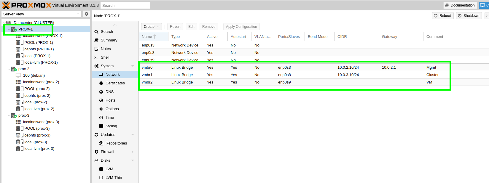 Set up a POC for Proxmox and Ceph storage HCI cluster with backup ...